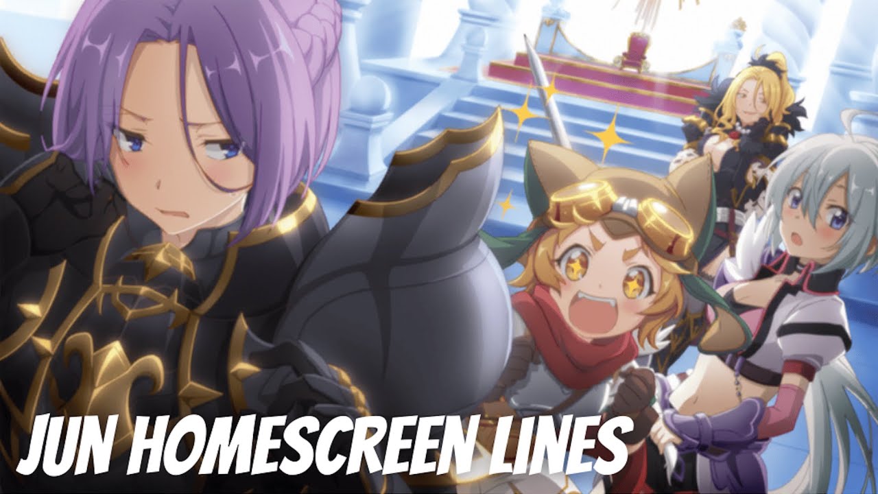 Jun - All Homescreen Lines [Princess Connect! Re:Dive] - YouTube