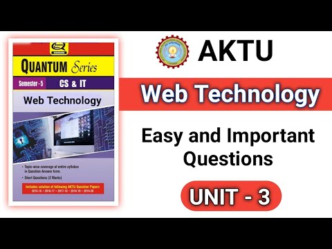 Web Technology important questions unit 3 aktu - YouTube