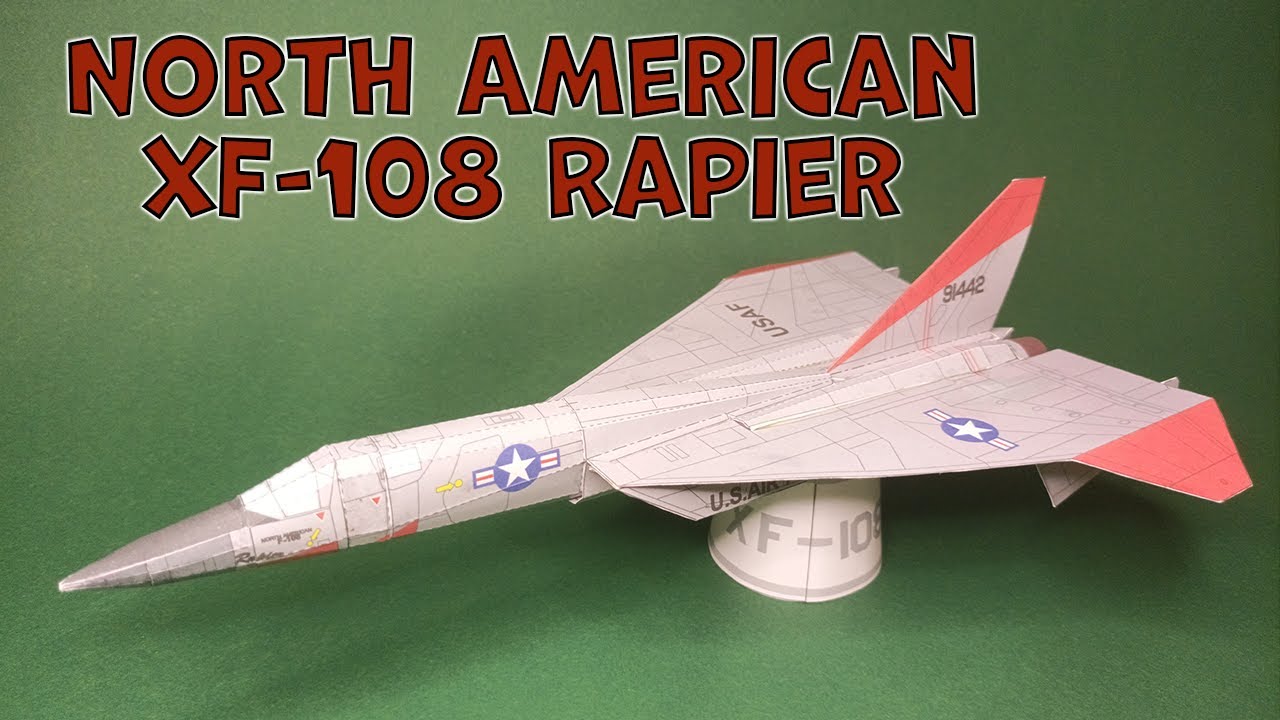 How To Make Paper Airplane Model | North American XF-108 Rapier | Make ...