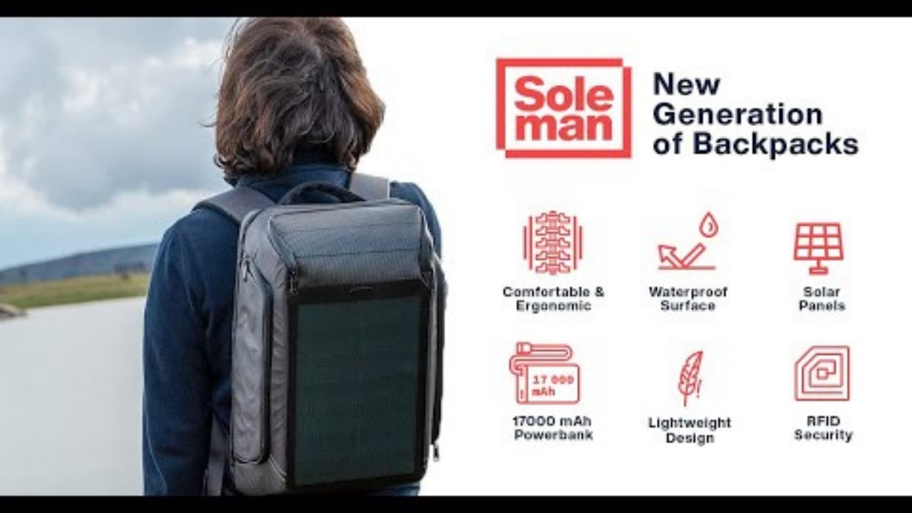 Soleman: Smart Designed and Hi-tech Backpack | Indiegogo - YouTube