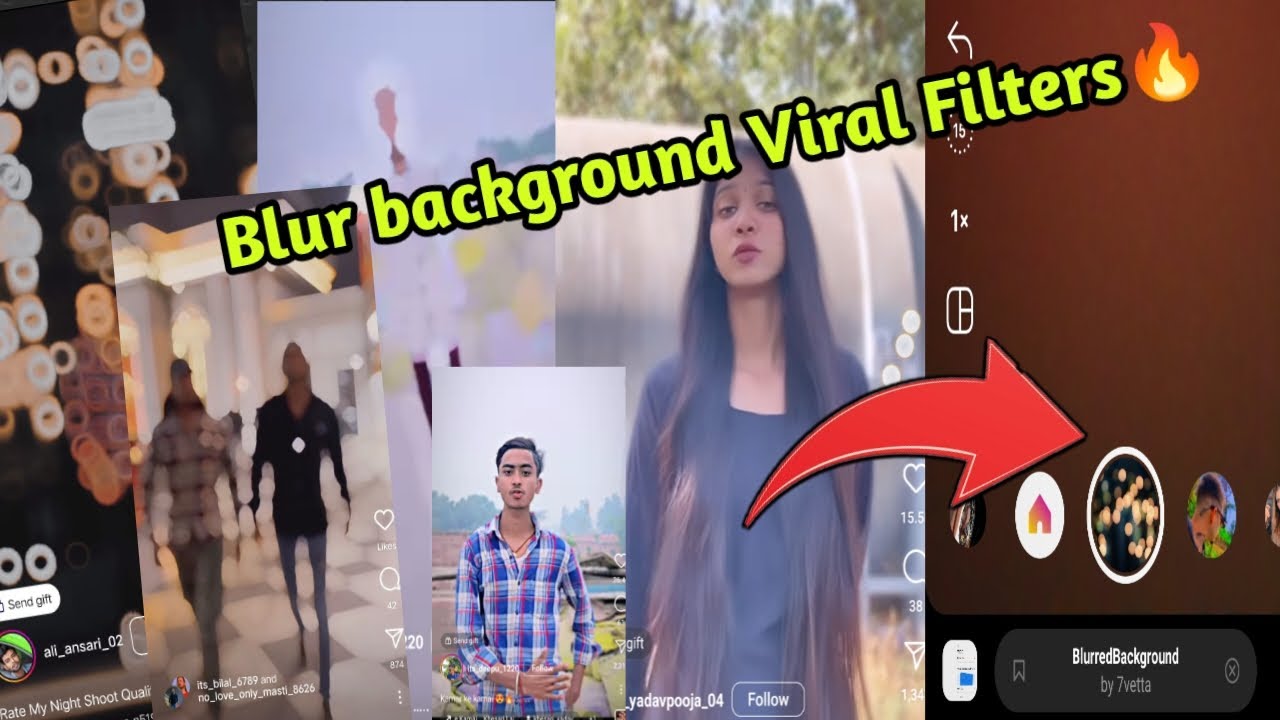 Blur background Viral Instagram Filters| trending reels filters Name ...