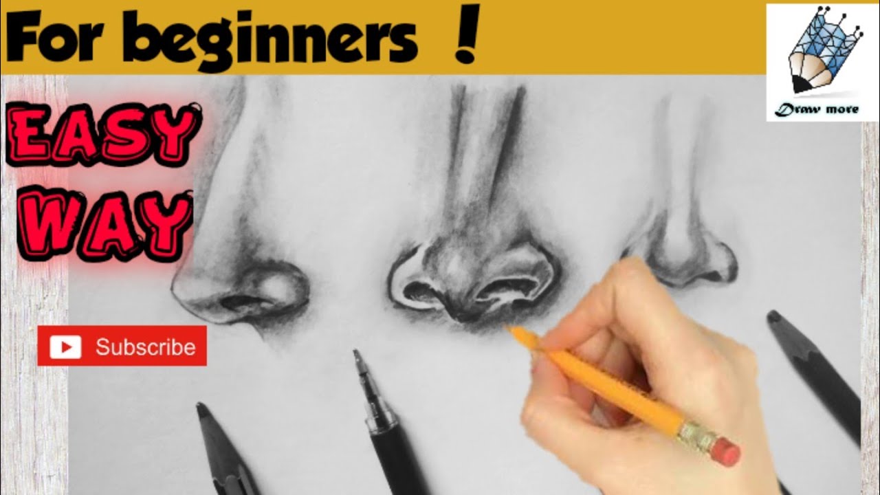 || How to Draw Noses || easy way || for beginners || - YouTube