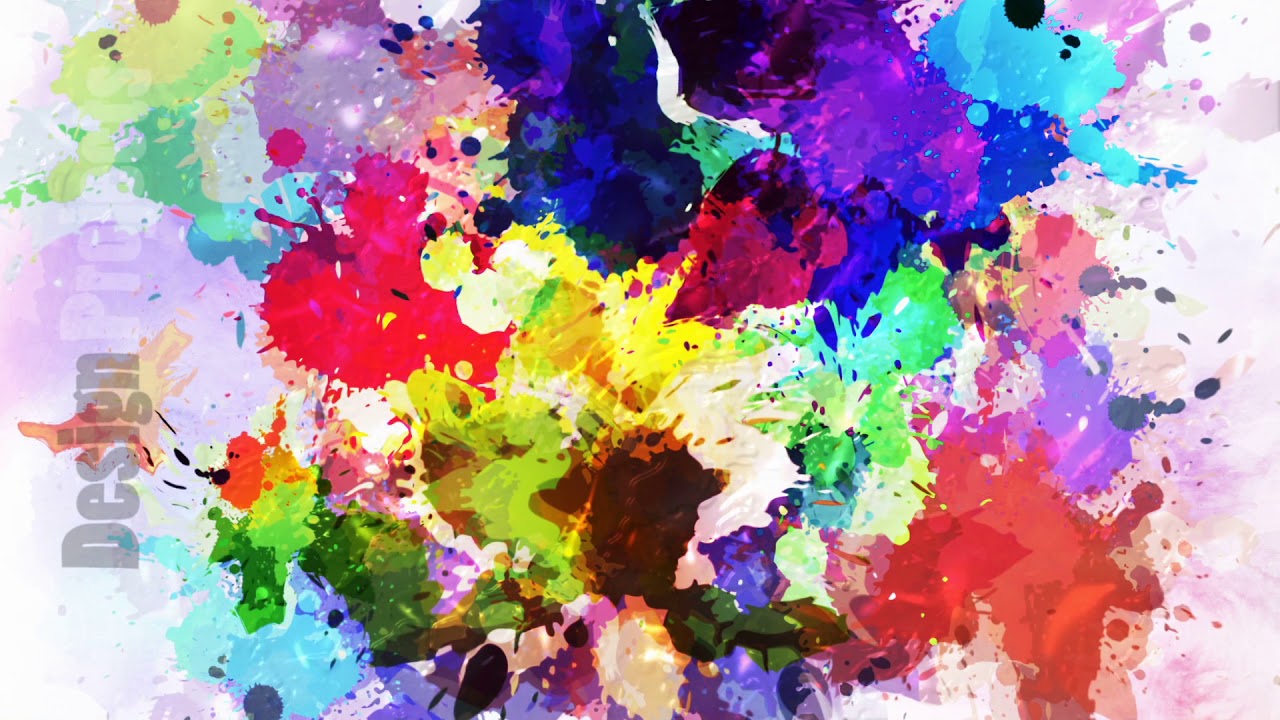 Colorful ink drop in water. Falling colorful ink in water with colored ...