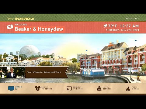 Walt Disney World Boardwalk Resort TV Welcome Screen - YouTube