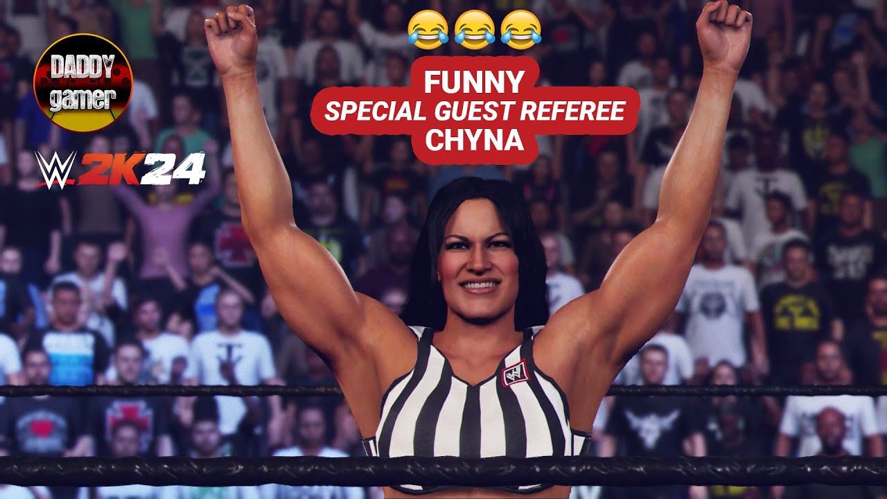 Chyna Funny Special Guest Referee 😂 WWE 2K24 - YouTube