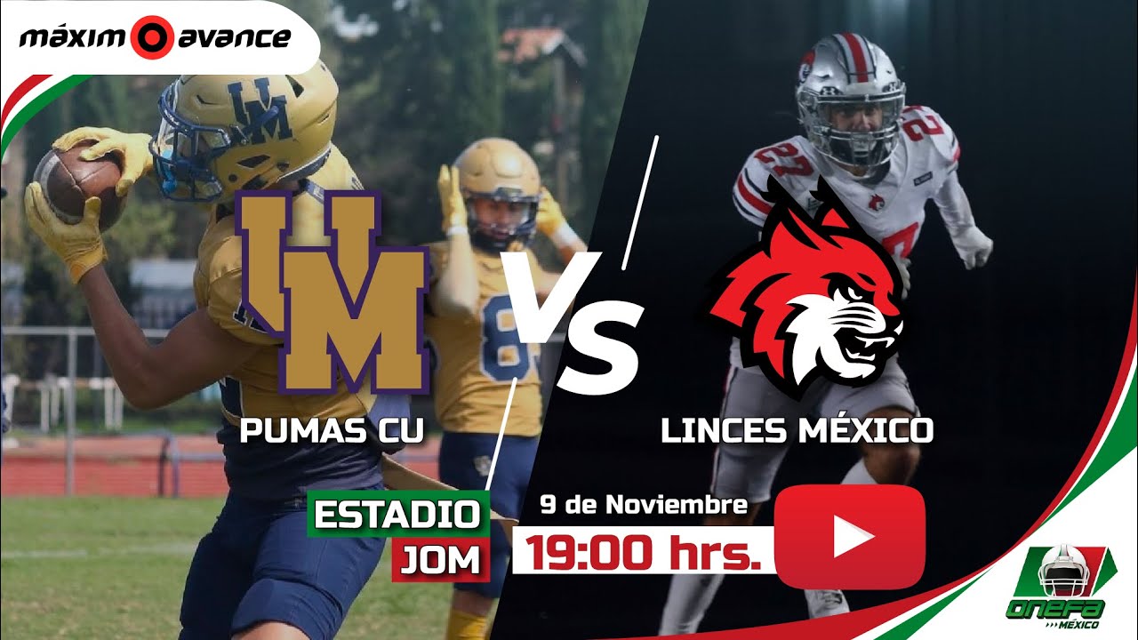 MÁXIMO AVANCE EN VIVO: PUMAS CU vs LINCES UVM | ONEFA LIGA MAYOR 2024 # ...