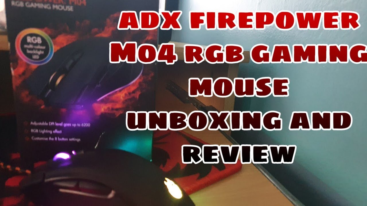 ADX FirePower M04 RGB Gaming Mouse Unboxing + Review - YouTube