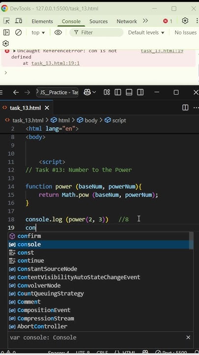 JS_Practice - Task #13, #shorts - YouTube