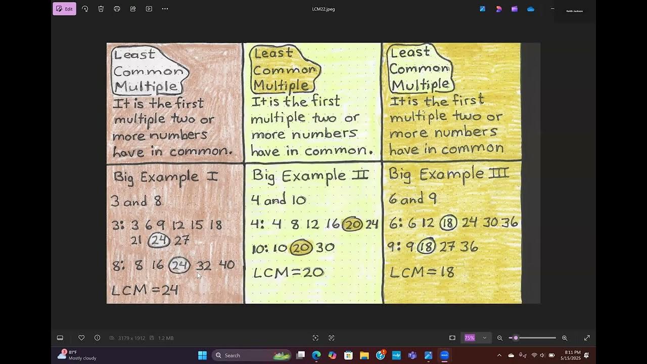 Least Common Multiple Examples - YouTube