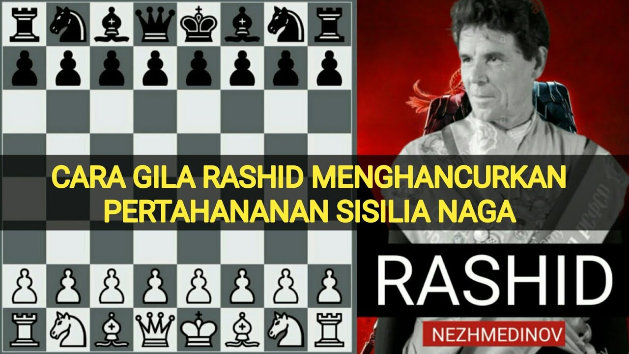 CARA GILA RASHID Menghancurkan pertahanan Sisilia Naga | GAME ABADI ...
