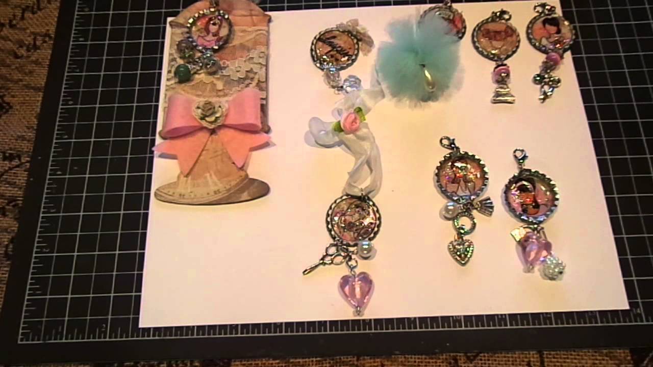 Bottle Cap Charms with your Prima Dolls and New ektools punches - YouTube