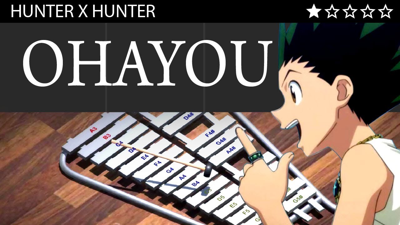 Ohayou - Hunter X Hunter Original Theme Song | Xylophone Tutorial - YouTube