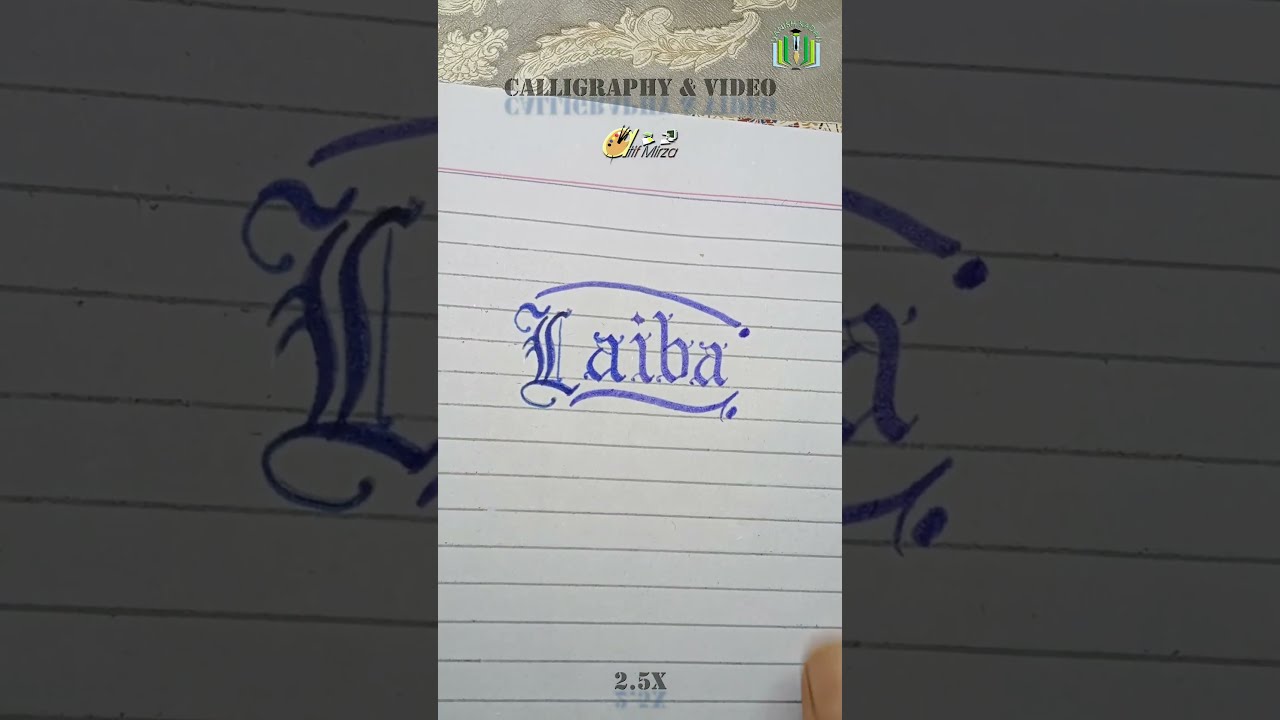 Writing the Name | Laiba | Calligraphy | Writing | Lettering | Shorts ...