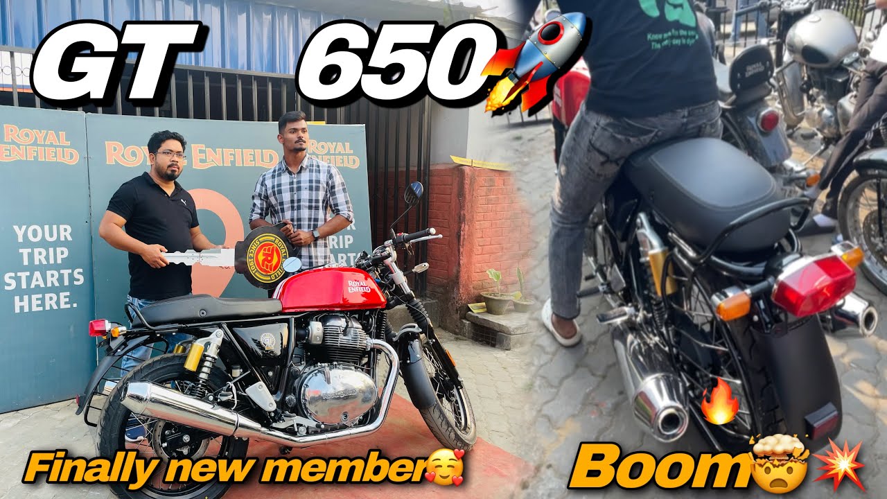 Royal Enfield Continental GT 650 delivery 😍 ️|| 2023 model best moment🥰 ...