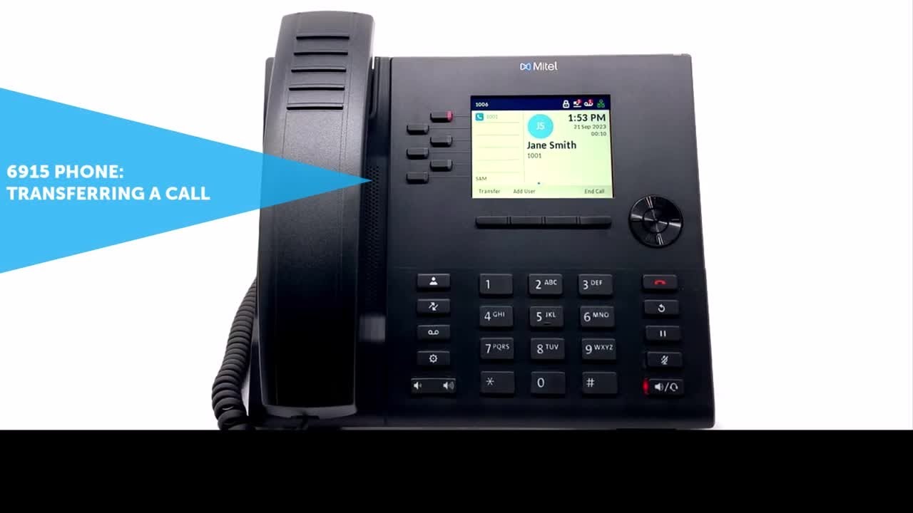 6915 Phone: Transferring a Call: MiVoice Business - YouTube