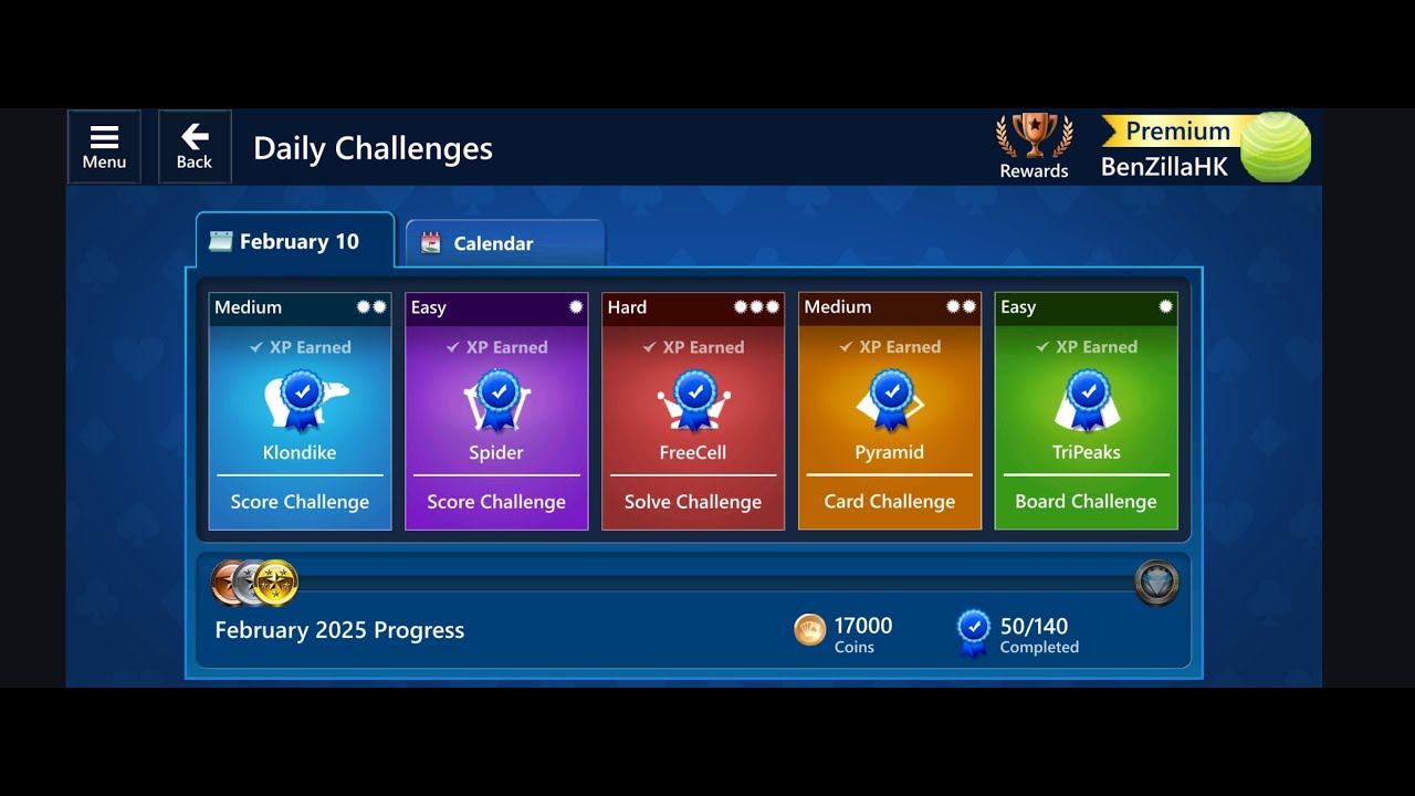 Microsoft Solitaire Collection | Daily Challenge | 10 February 2025 ...