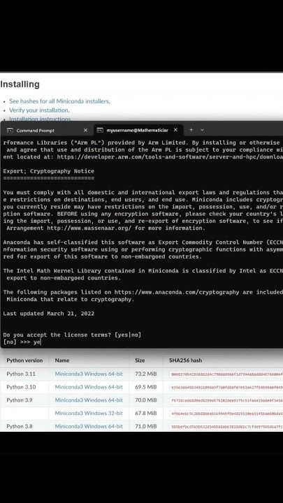 Installing Python Using Conda Youtube