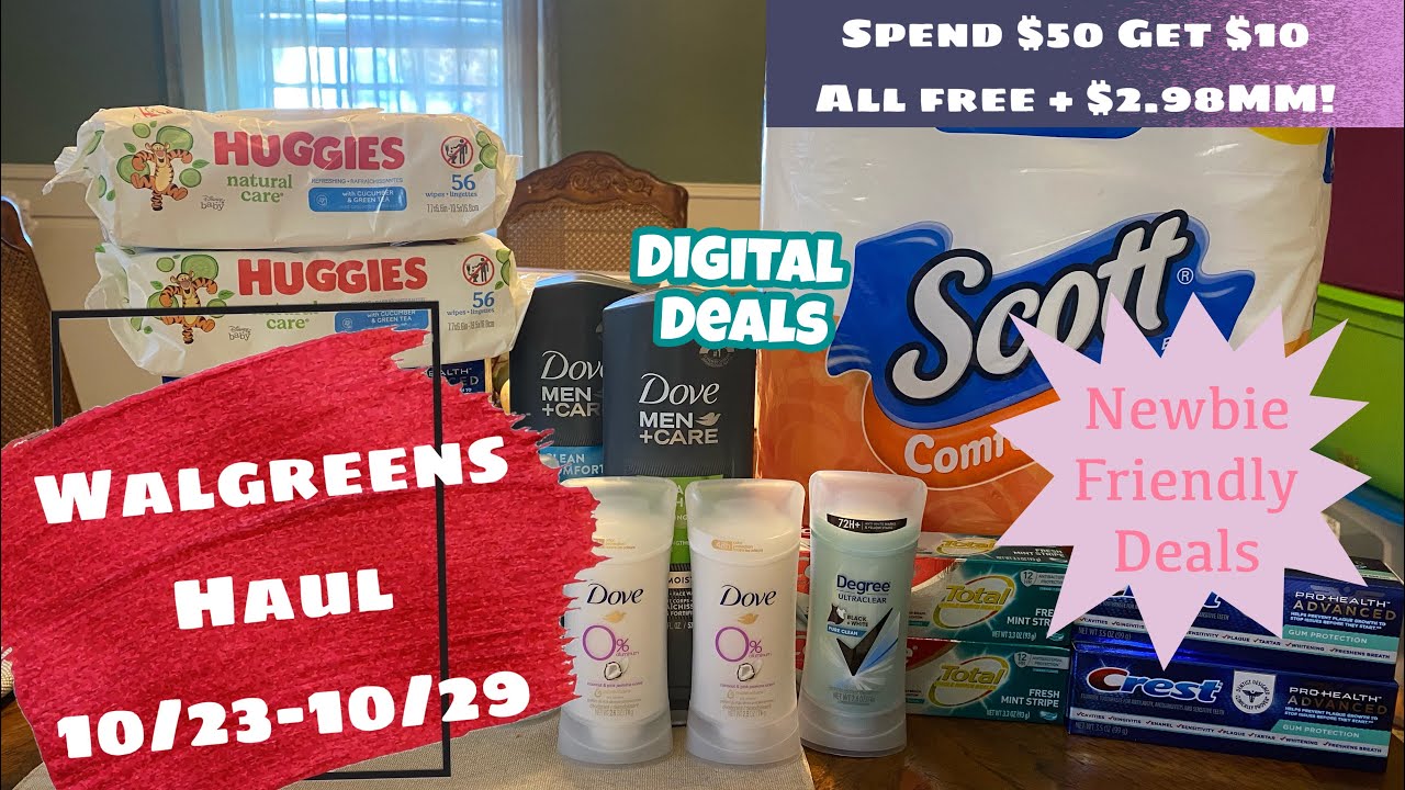 WALGREENS HAUL 10/23-10/29 NEWBIE FRIENDLY DEALS | ALL FREE + $2.98MM ...