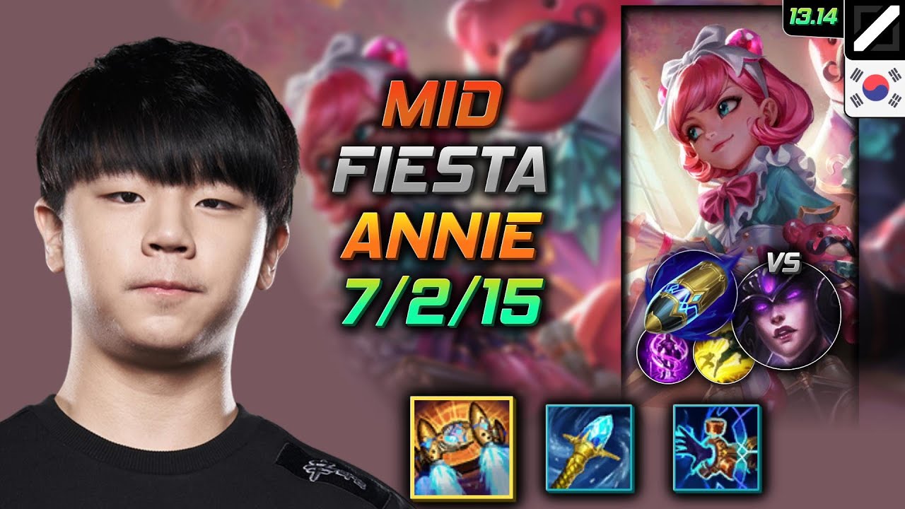 Annie Mid Build Fiesta Hextech Rocketbelt First Strike - LOL KR Master ...