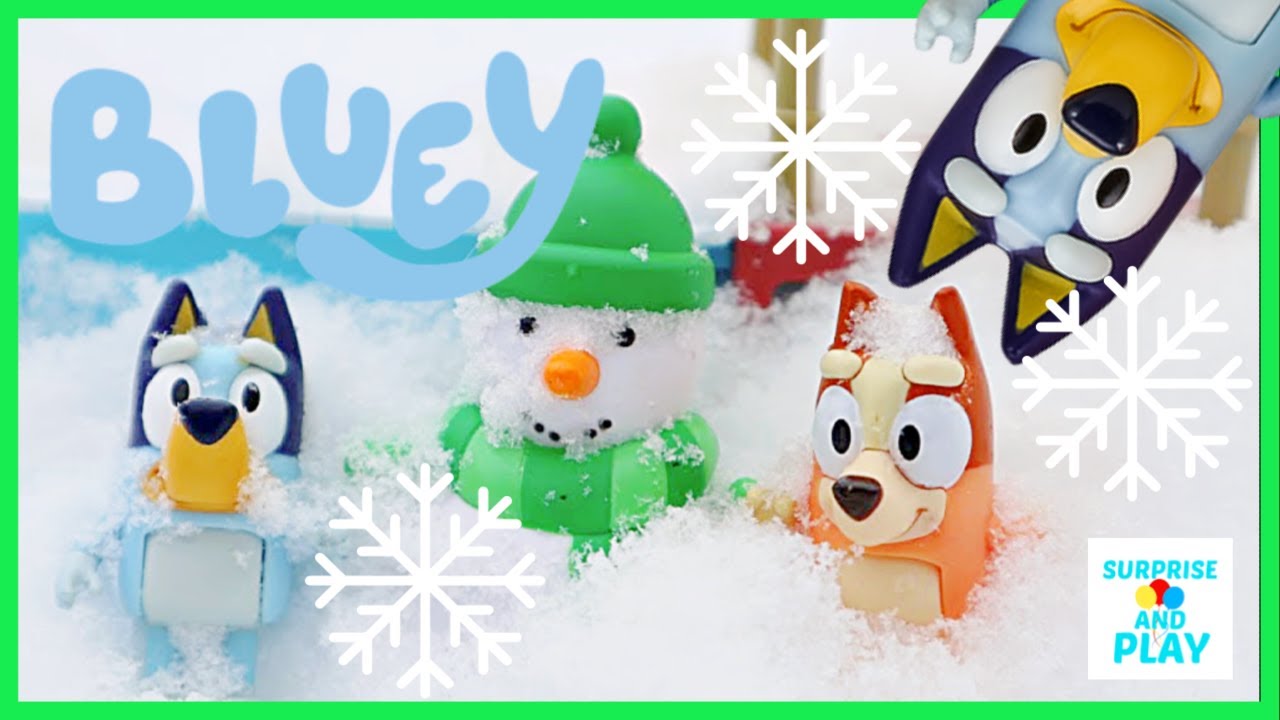 Bluey and Bingo Build a Snowman - YouTube