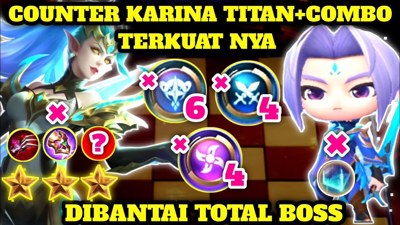 COUNTER KARINA TITAN LING SKILL 2+COMBO TERKUAT NYA||DIBANTAI TOTAL ...