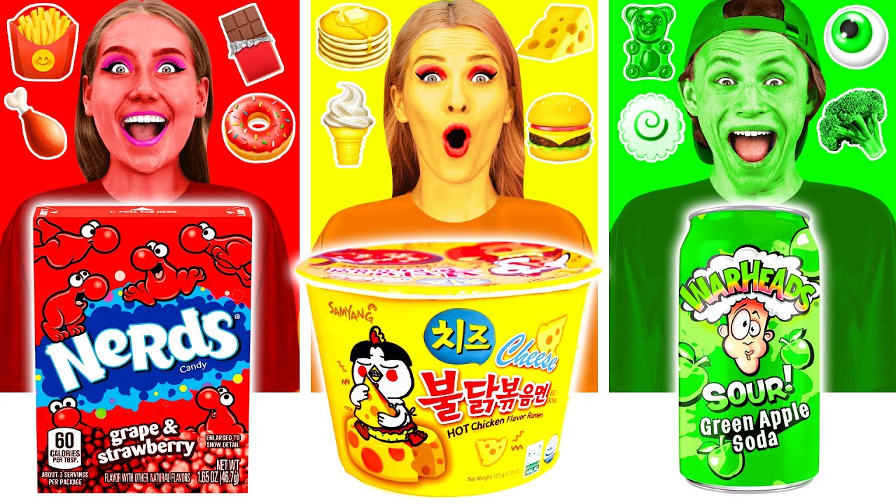 Food of The Same Colors Challenge | Funny Situations and Fails by 4Teen ...