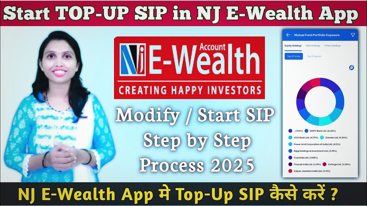 SIP Top-up in NJ E-Wealth App | NJ E-Wealth में top-up SIP कैसे चालू करे | top-up SIP modify ...