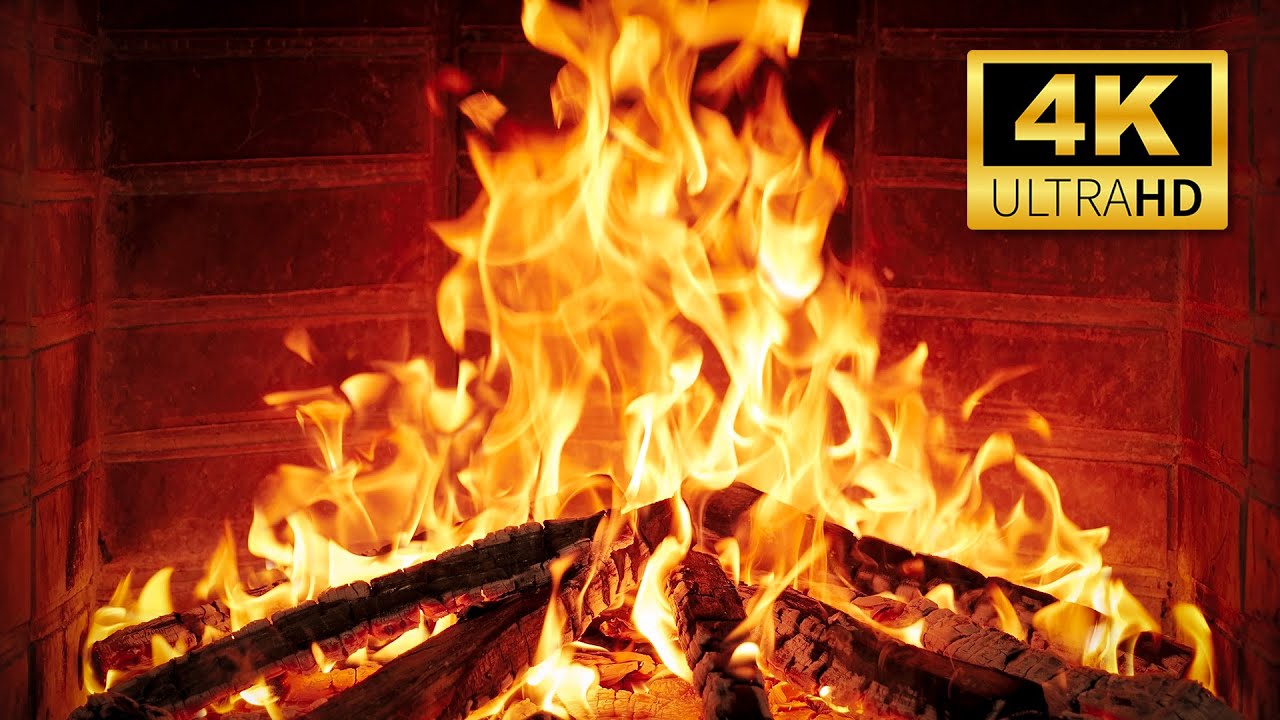 🔥 Most Relaxing 4K Fireplace (12 Hours) | Calm Fire Sounds for Sleep ...