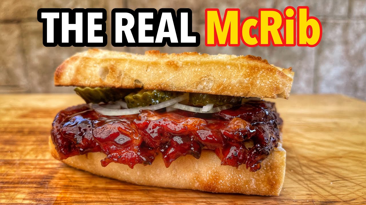 How to Make a McRib Using Real Smoked Pork Ribs - YouTube