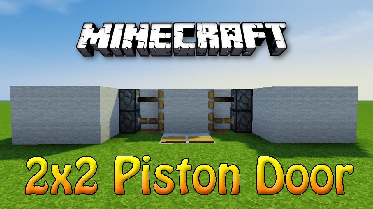 Minecraft: Most Simple 2x2 PISTON DOOR - YouTube