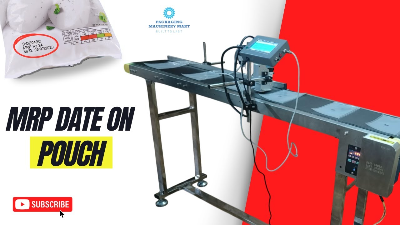 Online Inkjet Date Printer 25mm Height - YouTube