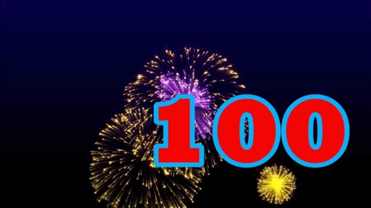 Countdown From 100 to 0 Fireworks Theme - YouTube