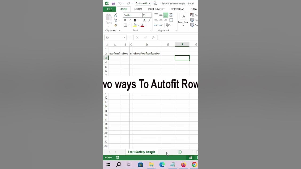 The BEST Way to Autofit Columns and Rows in Excel #excel #education #exceltips - YouTube