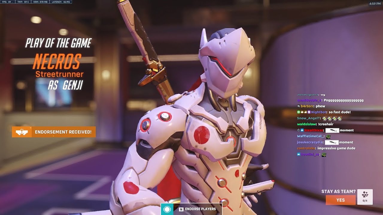 POTG! NECROS INSANE NANO GENJI OVERWATCH 2 GENJI SEASON 1 GAMEPLAY ...