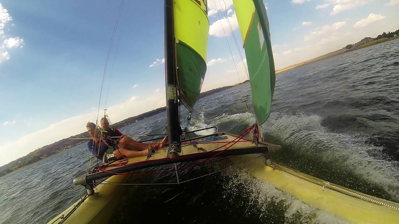 Fast Hobie 16 sailing with Pitchpole - YouTube