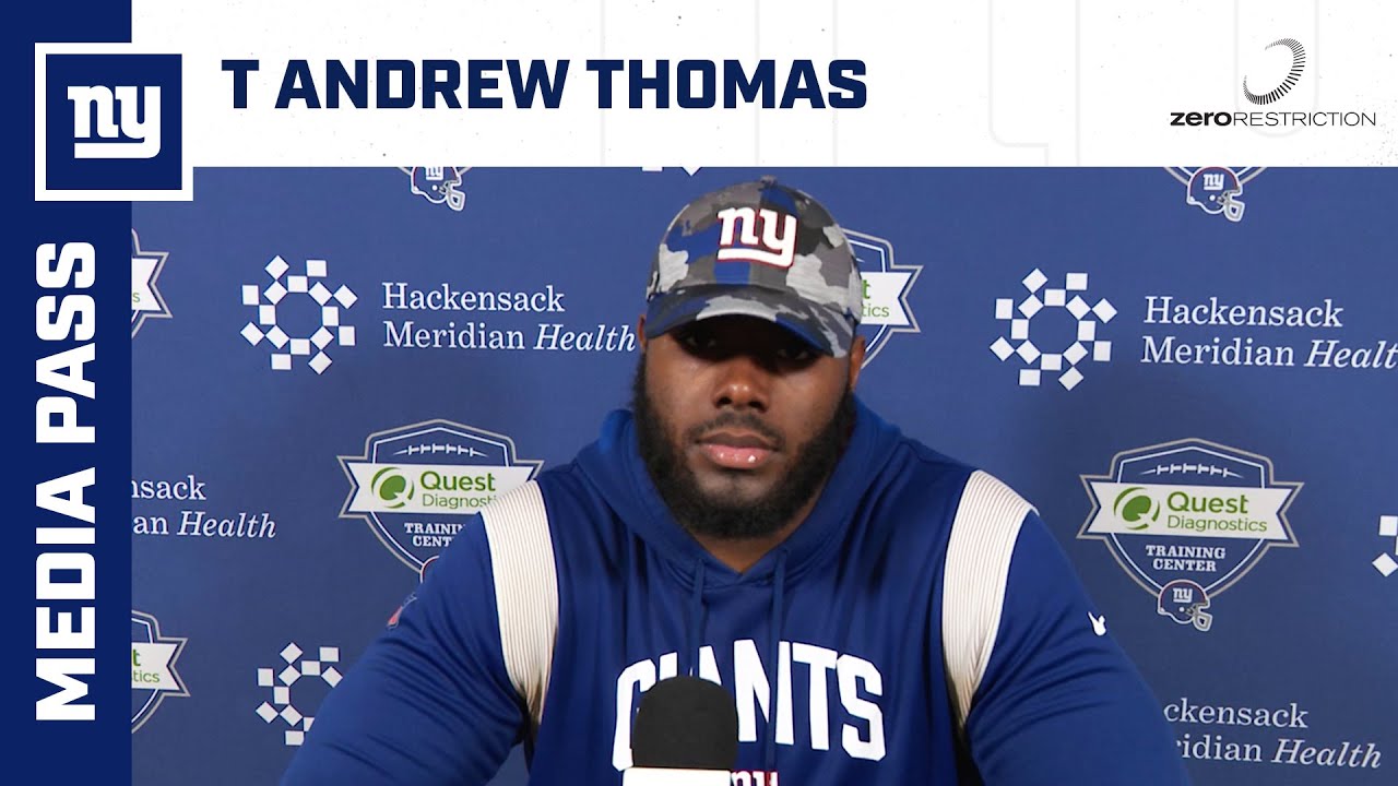 Andrew Thomas on Offseason Goals and Mentoring Evan Neal | New York ...