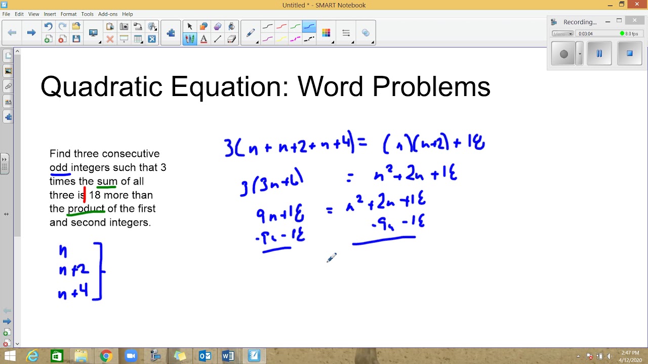 Quadratic Equation Word Problems YouTube quadratic-equation-word-problems-youtube