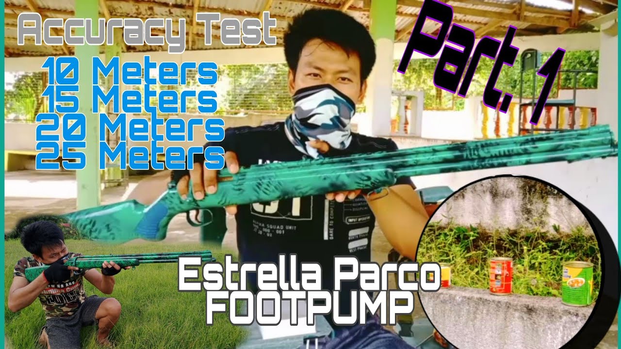 Part 1 Estrella Parco Footpump Airgun...Open Sight Shooting Test - YouTube