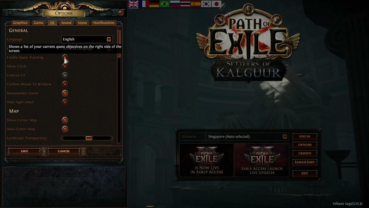How to enable & disable Quest tracking and Profanity Filter in Path of Exile 2 - YouTube