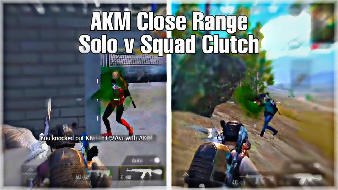 AKM vs Squad | Solo vs Squad AKM Clutches | Full Rush Gameplay Montage ...