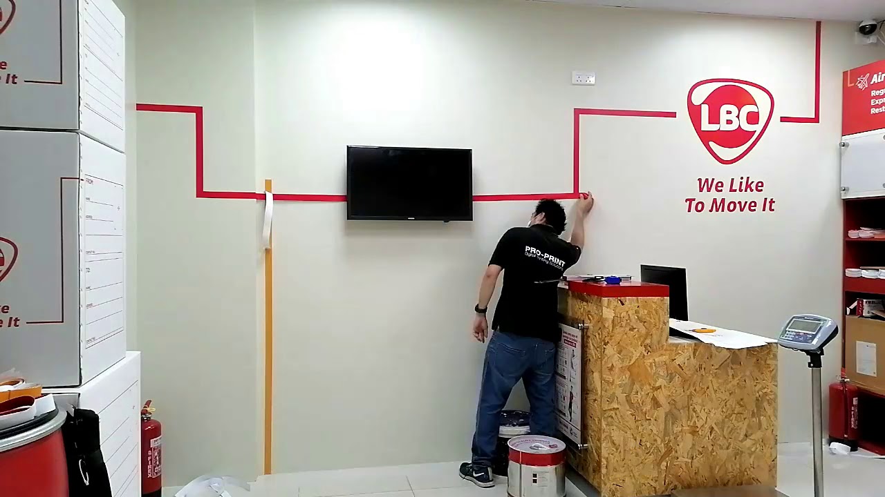 Installing Decals and Stickers for LBC Jeddah Saudi Arabia - YouTube