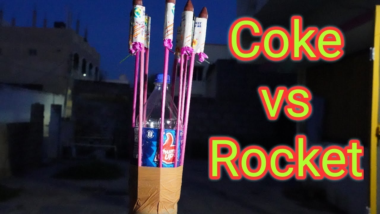 Coca Cola vs Rocket diwali experiment / can rockets lift a coca cola ...