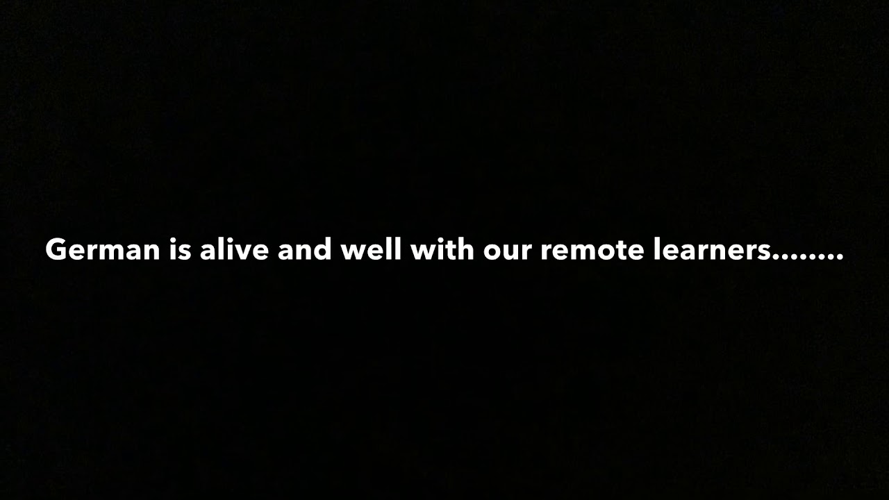 German Remote Learning - YouTube