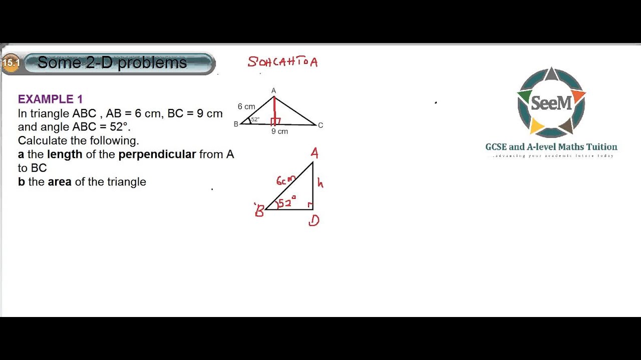 15.1 Trigonometry 2D problems - YouTube