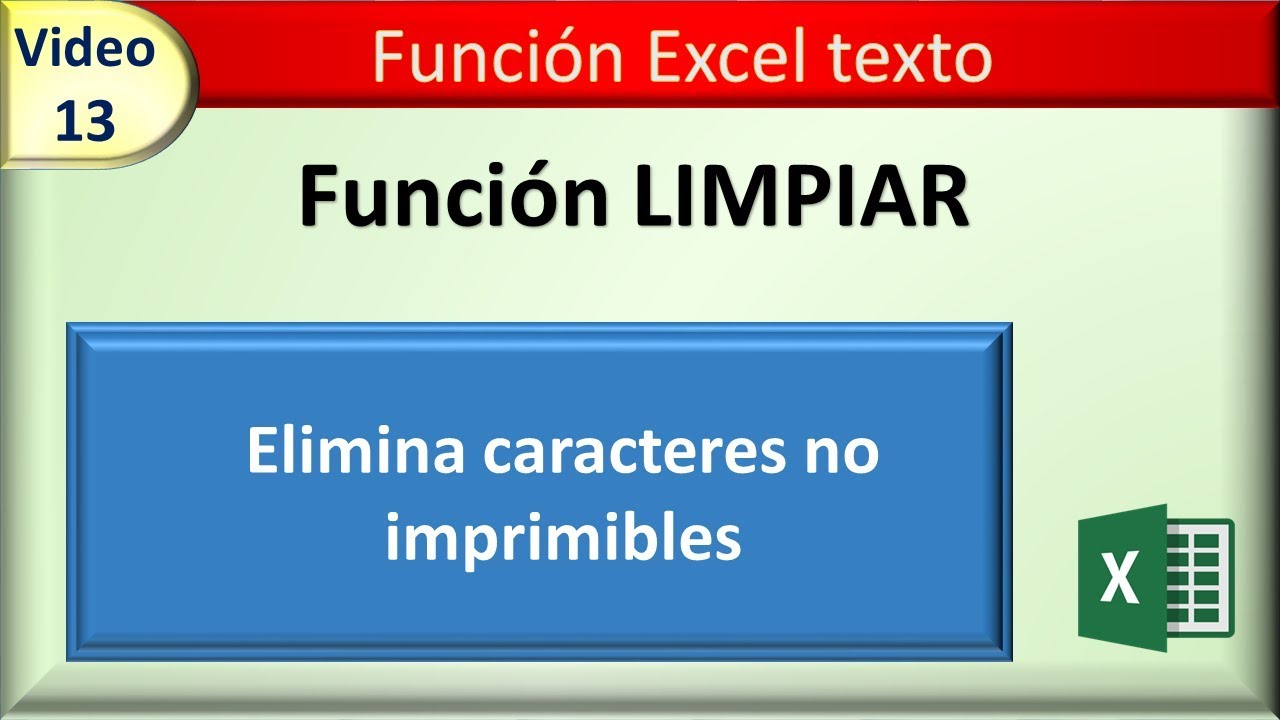13 funcion excel texto: LIMPIAR - YouTube