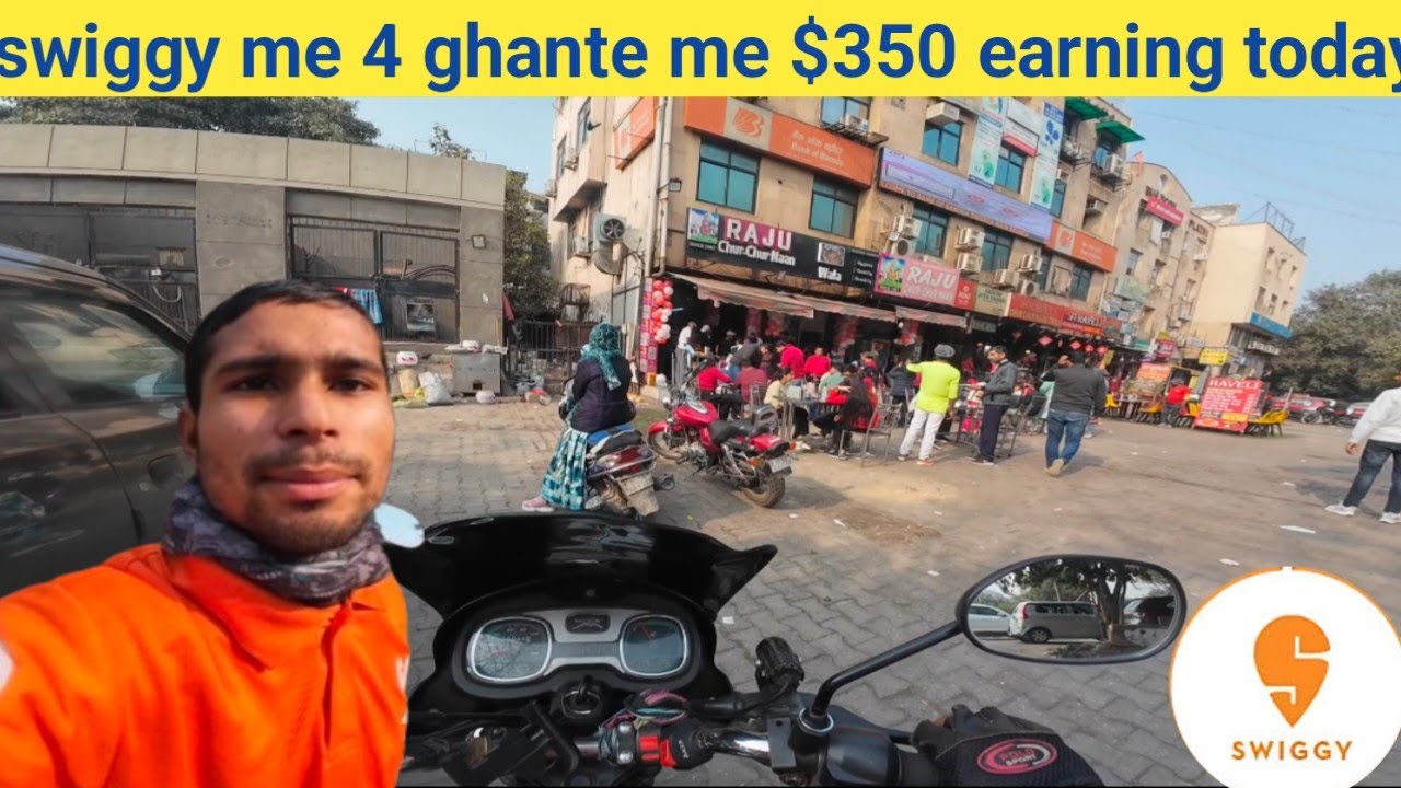swiggy me 4 ghante me $350 earning today Part time #vlog#video#motovlog ...
