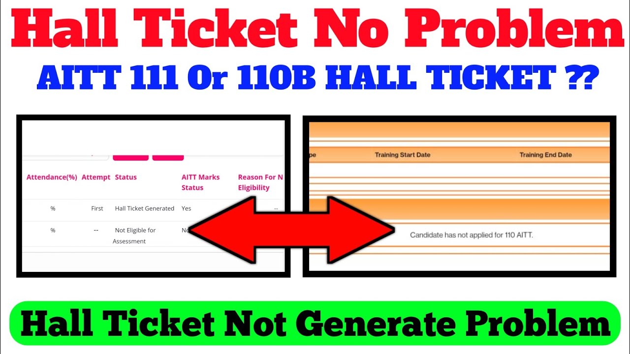 AITT 111, 110B Hall Ticket Not Generate Problem Solution | Wipro | IBM ...