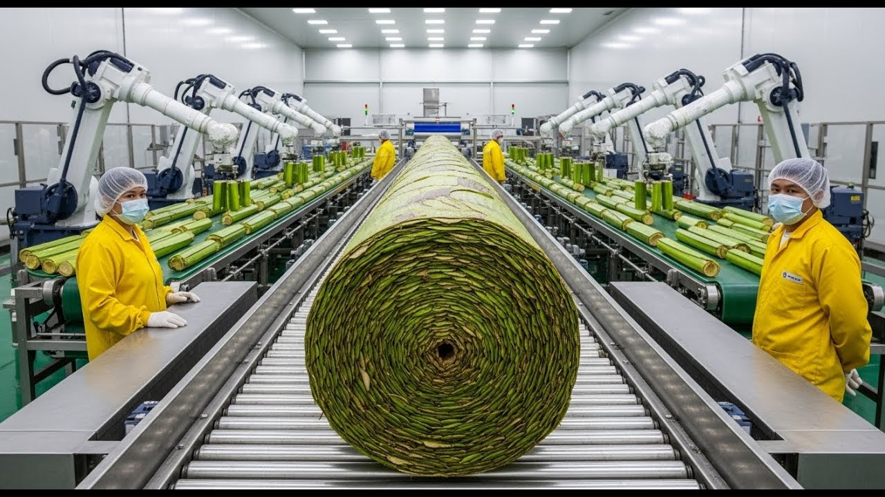 Inside The Largest Modern Banana Stem Factory & Sanitary Pad Production ...