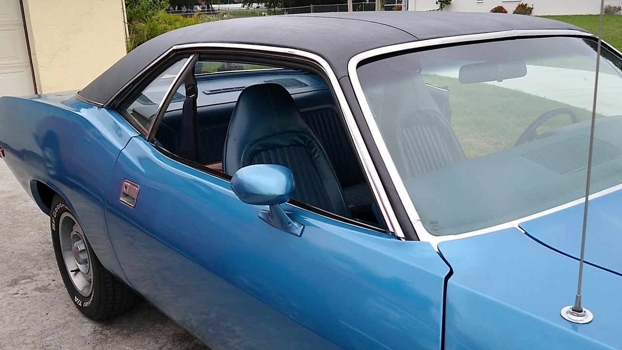 1974 Barracuda 318, factory B5 blue, over B7 blue interior. - YouTube