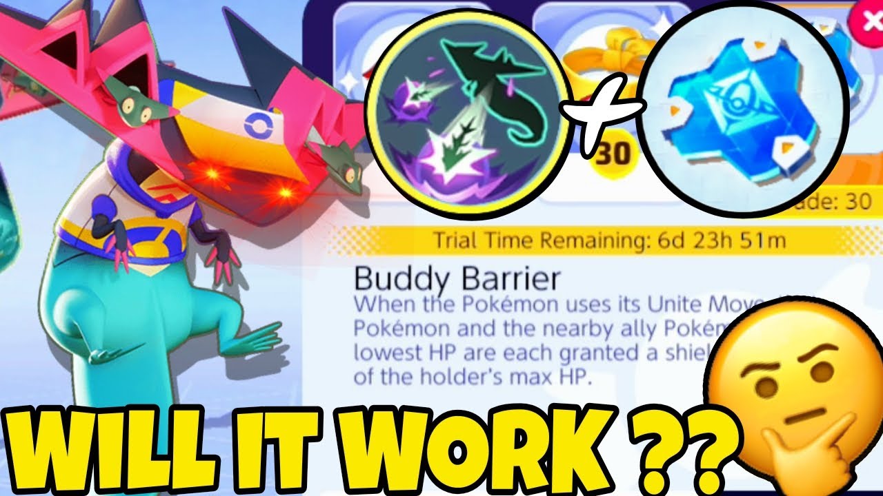 Will Buddy Barrier work on Dragapult Unite 🤔🧐 ll Pokemon unite - YouTube